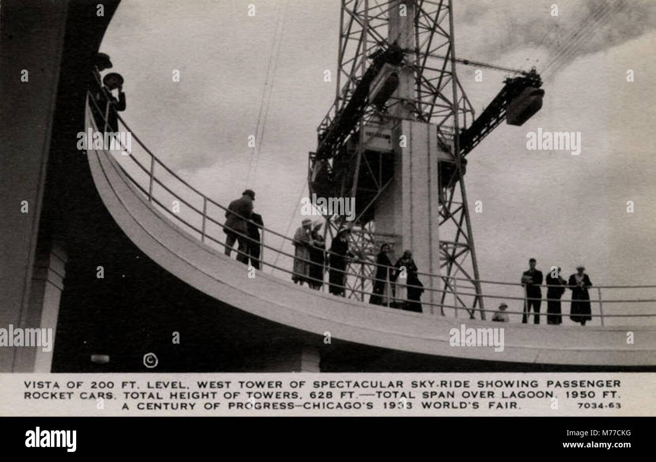 A dynamic view from the 200-foot level of the West Tower, featuring the ...