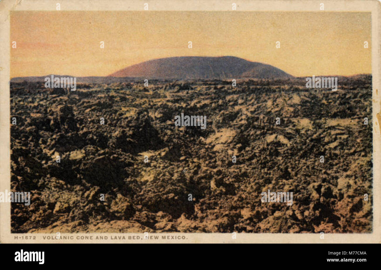 A natural geological formation depicting a volcanic cone and ...