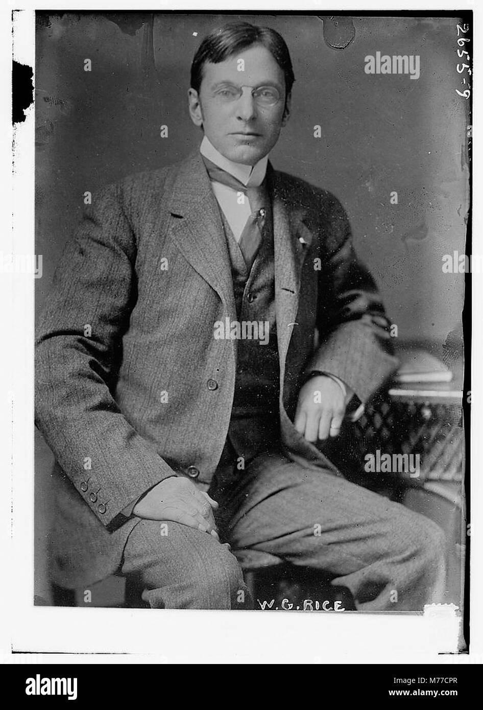 A portrait or photograph of W.G. Rice, likely a notable figure in ...
