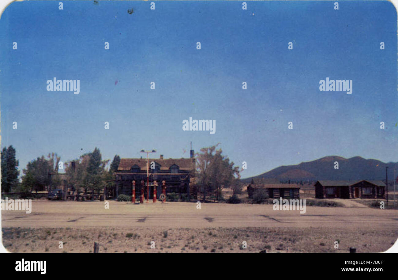 A photograph of the Wagon Wheel Lodge, taken by Bud Baldwin. The image ...
