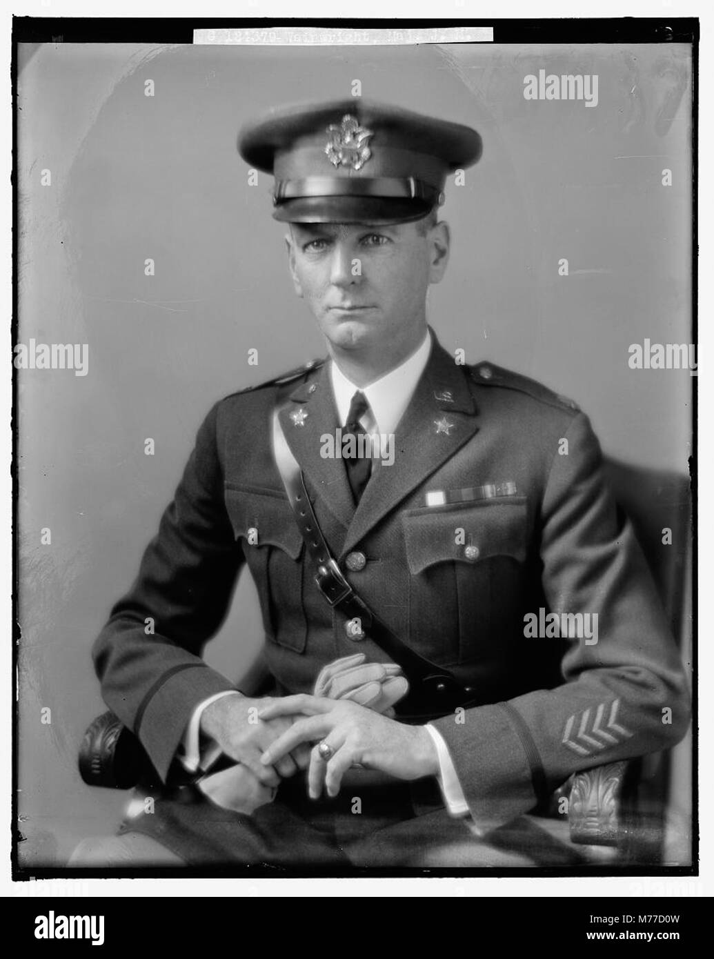 A formal portrait of Major J.M. Wainwright, a military leader ...