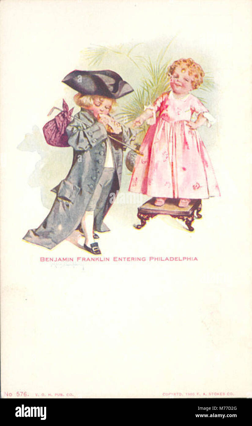 Benjamin Franklin Entering Philadelphia (NBY 428909 Stock Photo - Alamy