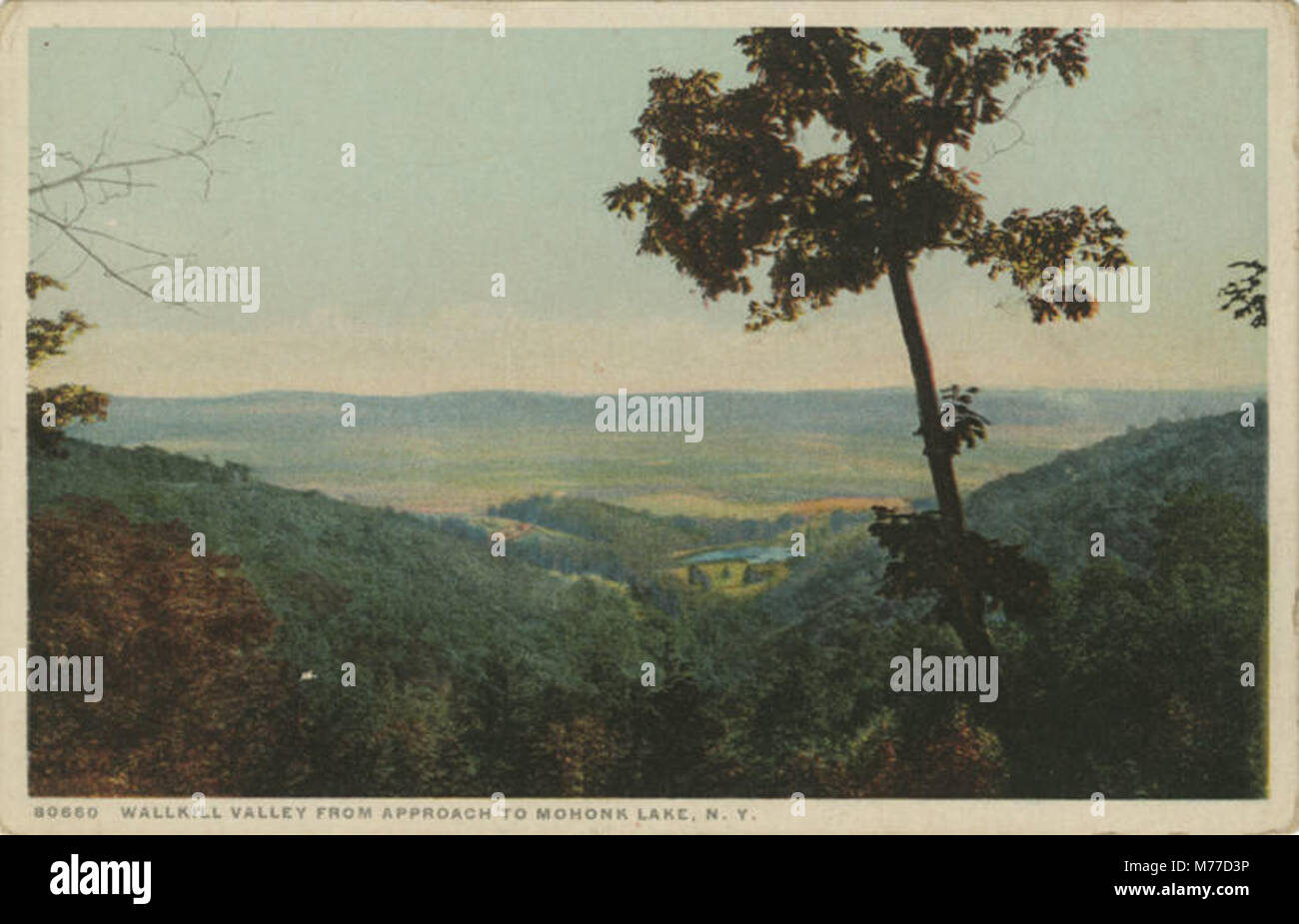 A scenic photograph of the Wallkill Valley from the approach to Mohonk ...