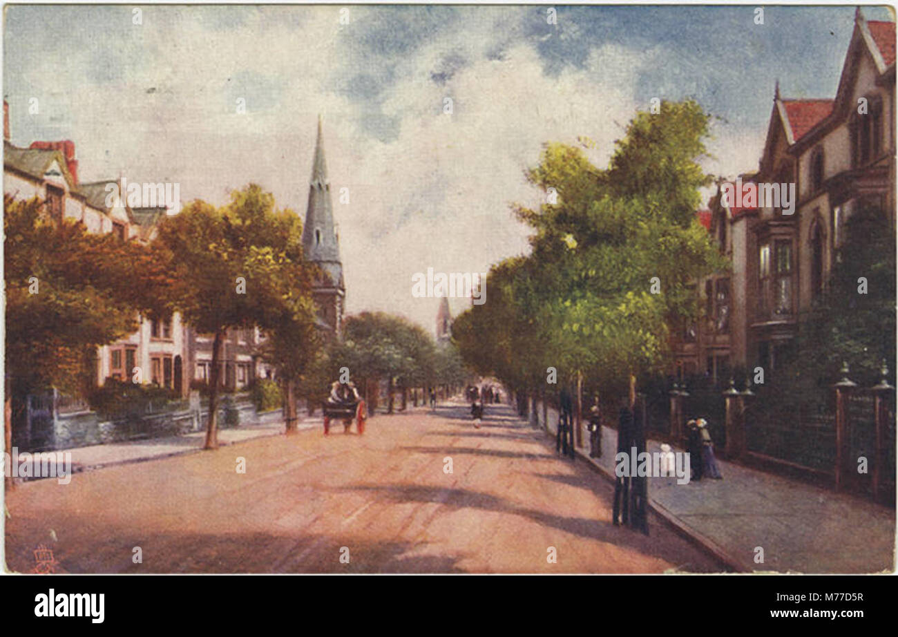 A photograph of Walter Road in Swansea, capturing the bustling street ...