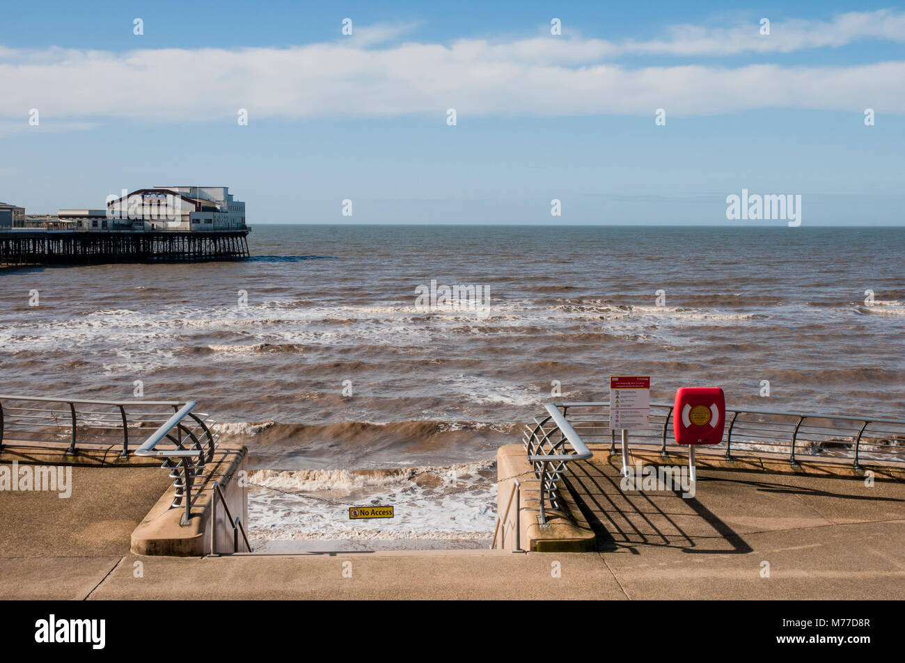 Blackpool beach promenade steps hi-res stock photography and images - Alamy