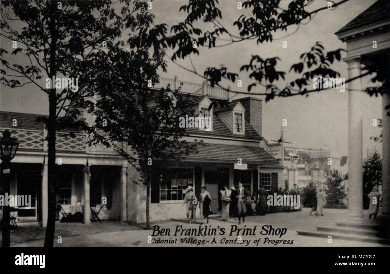 An image of Ben Franklin's Print Shop in Colonial Village, offering a ...