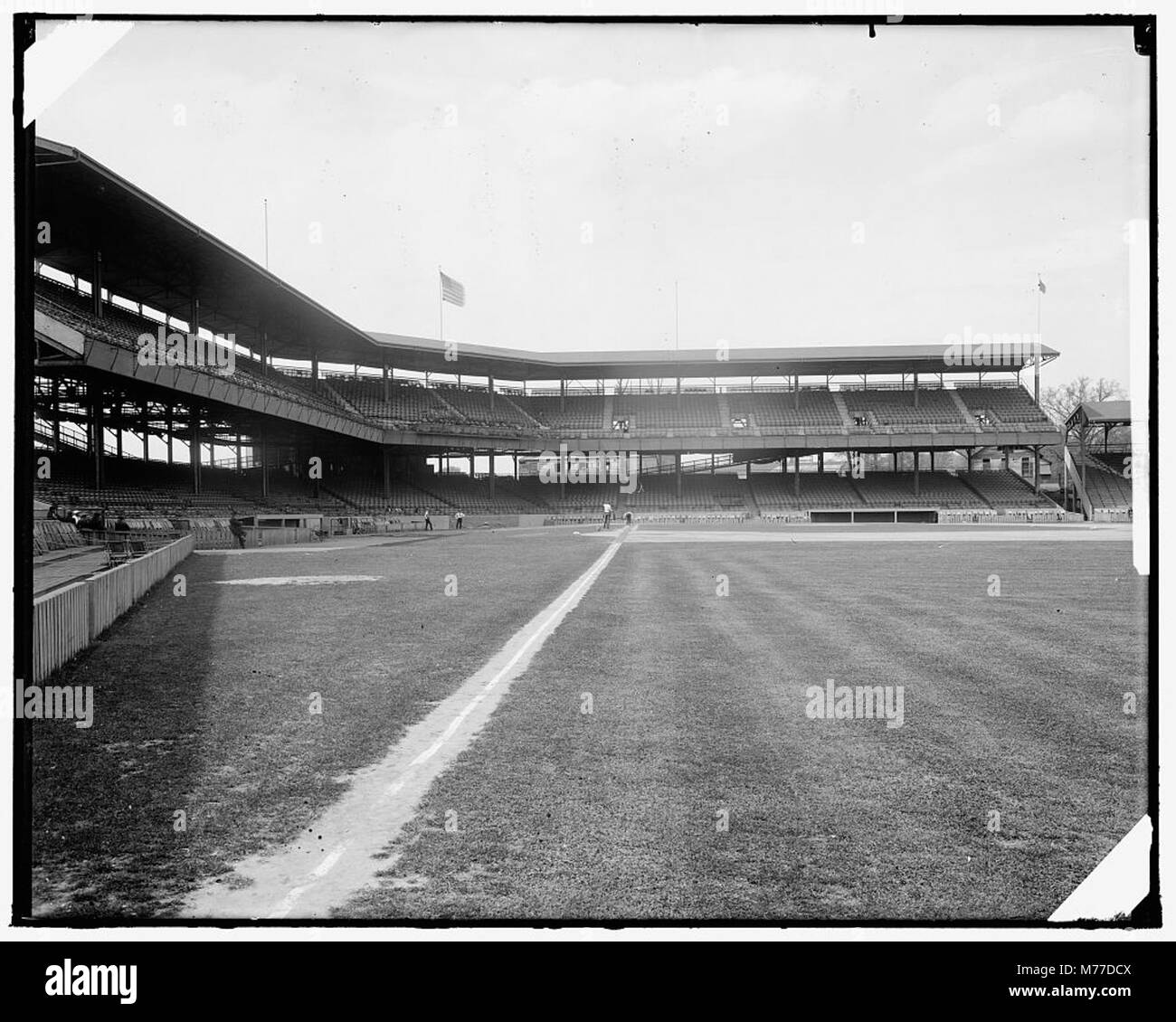 A historic image of the Washington Baseball Grand Stand, capturing the ...