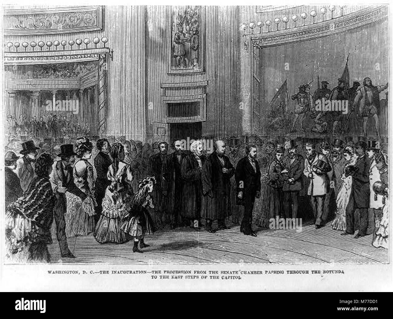 This photograph shows the procession from the Senate chamber to the ...