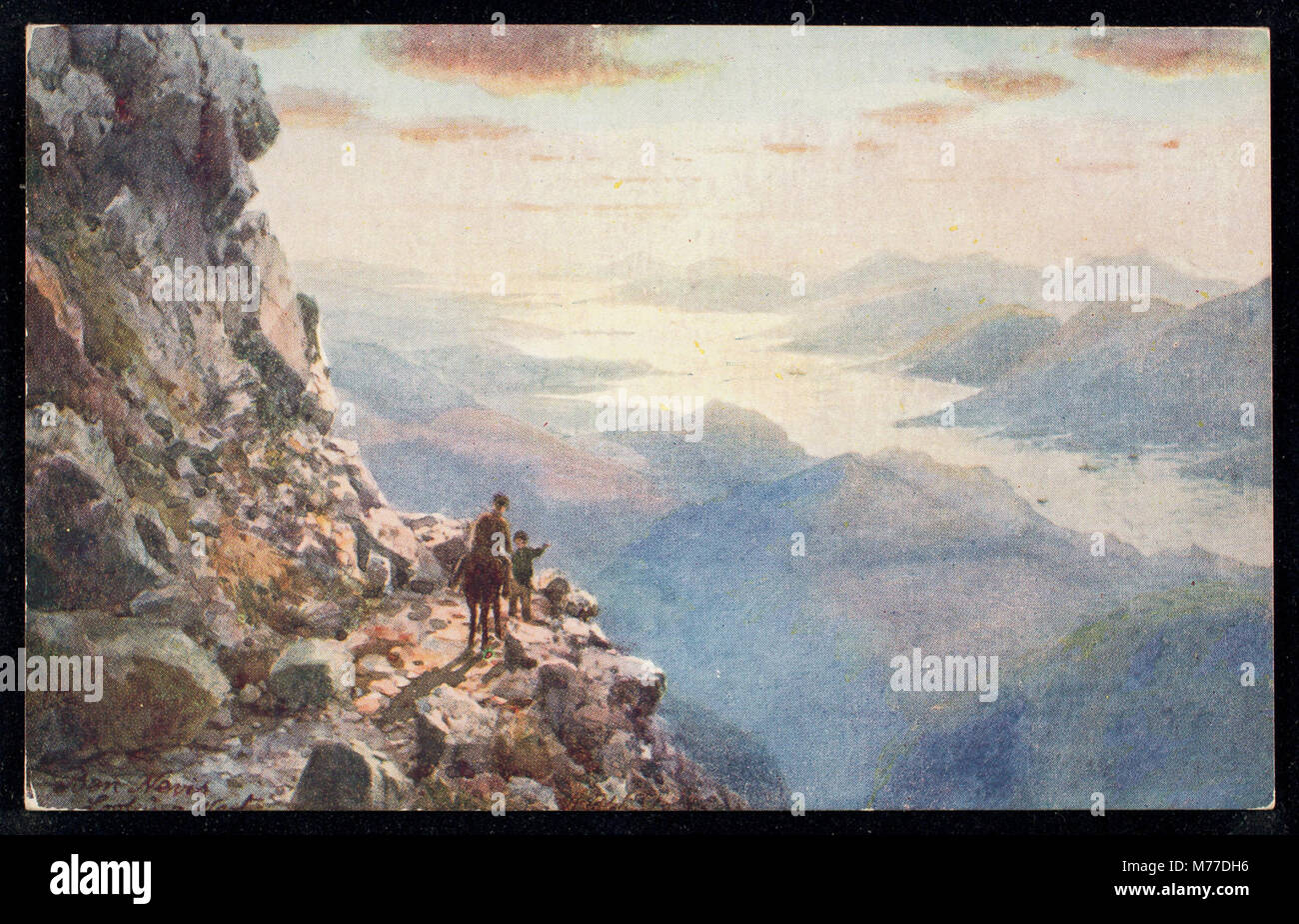 A view of Ben Nevis, the highest mountain in the British Isles, looking ...