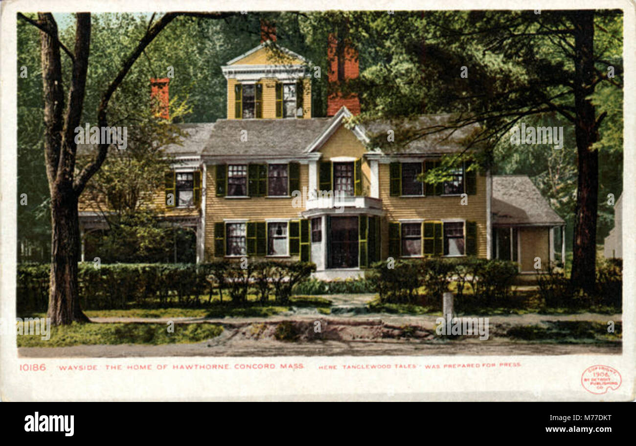Wayside, the home of American author Nathaniel Hawthorne, was the place ...