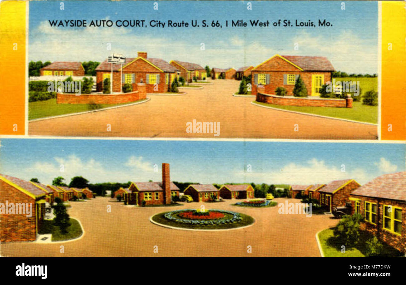 The Wayside Auto Court, an early 20th-century auto court providing ...