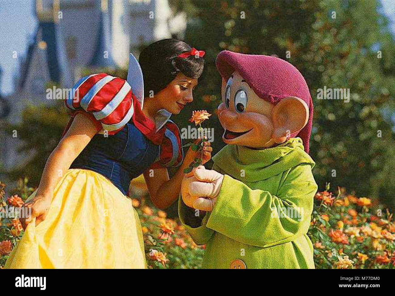 This image from Disney World showcases Dopey, a beloved dwarf character ...