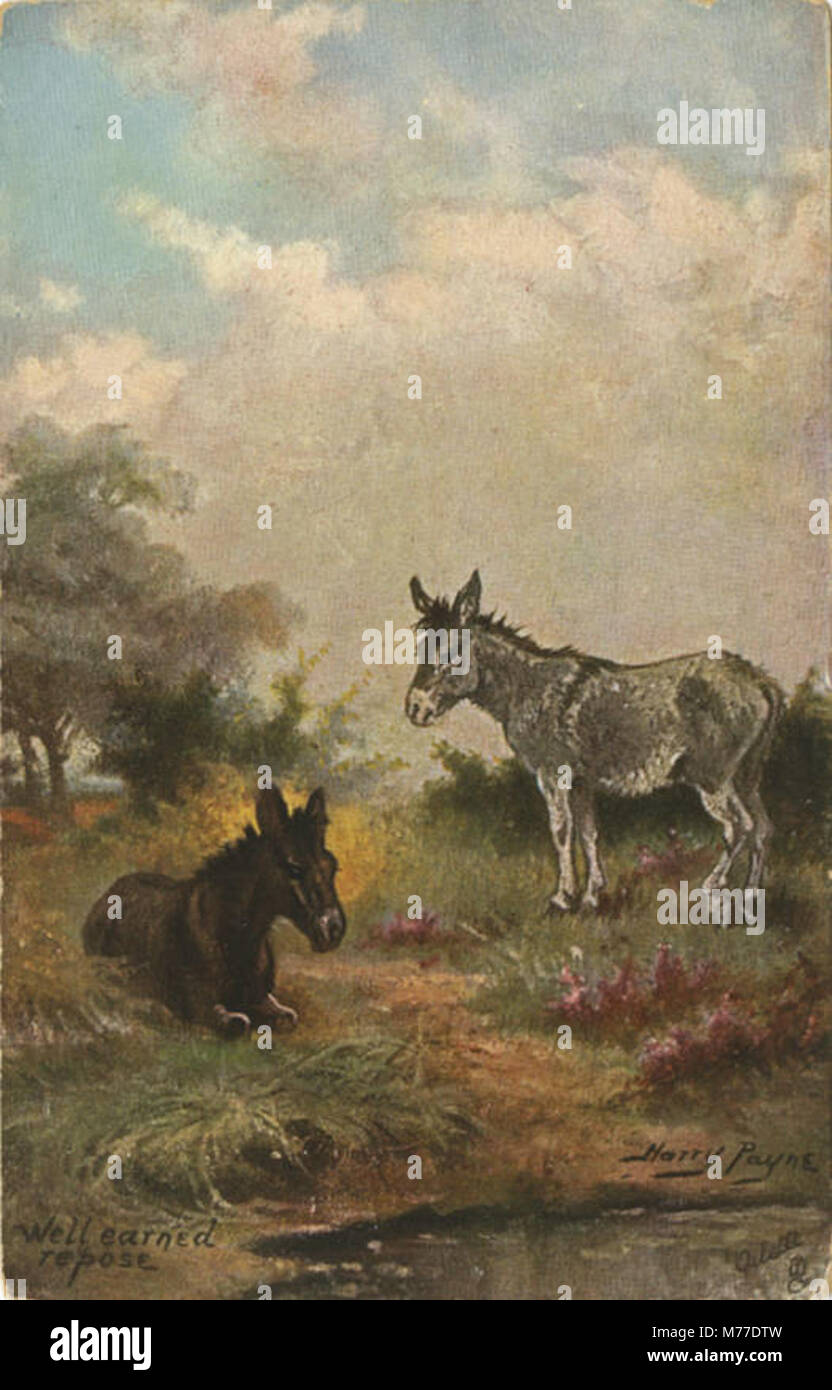 This image titled 'Well Earned Repose' depicts a serene moment of rest ...