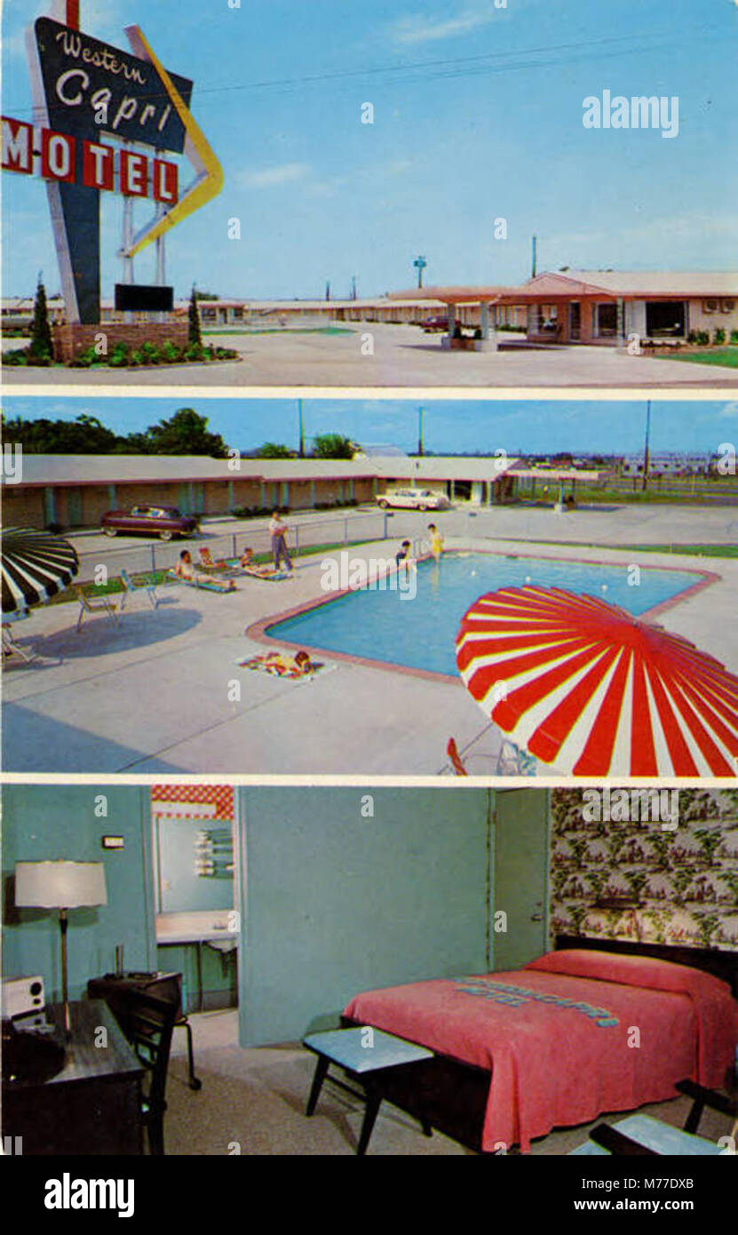 The Western Capri Motel, captured by Gough Photo Service, is a budget ...