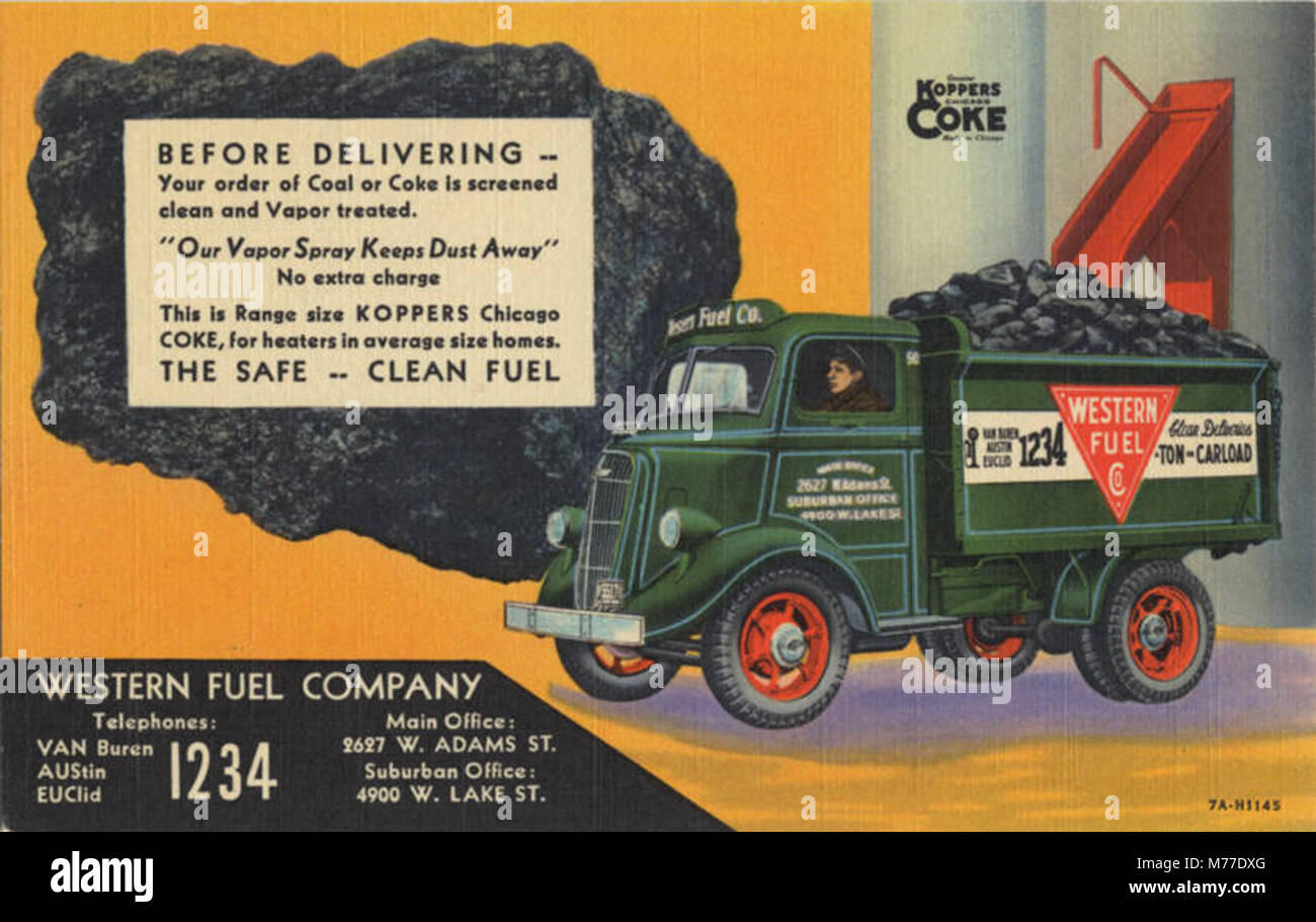 A photograph of the Western Fuel Company, reflecting early 20th-century ...