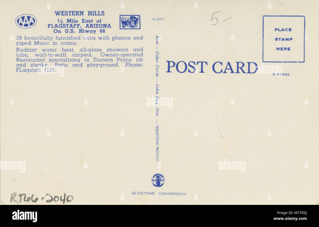 A historic image of the Western Hills Motel and Coffee Shop, known for ...