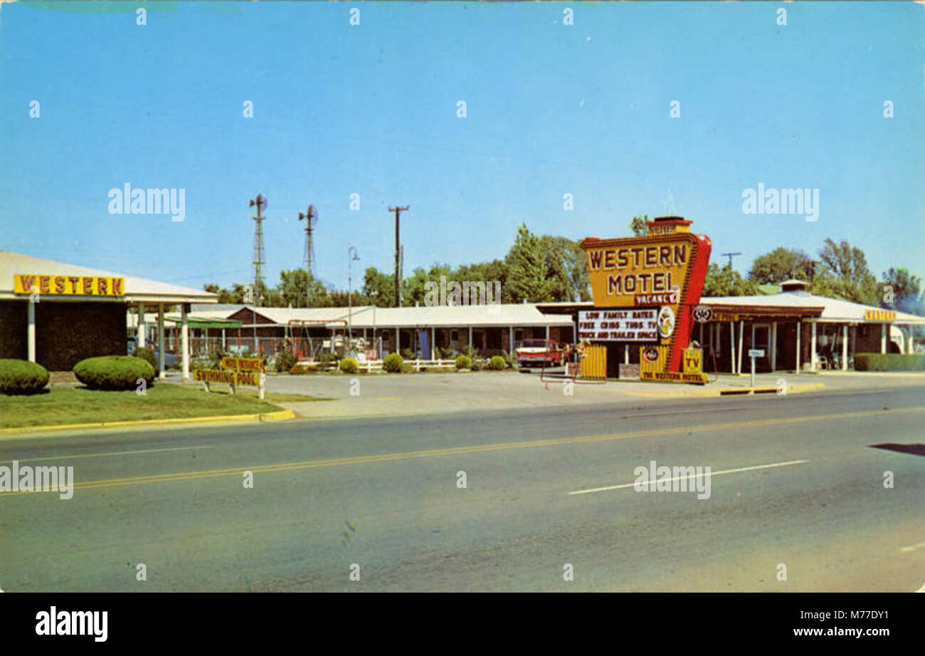 This image shows the Western Motel, owned by Mr. and Mrs. Fred Baxter ...
