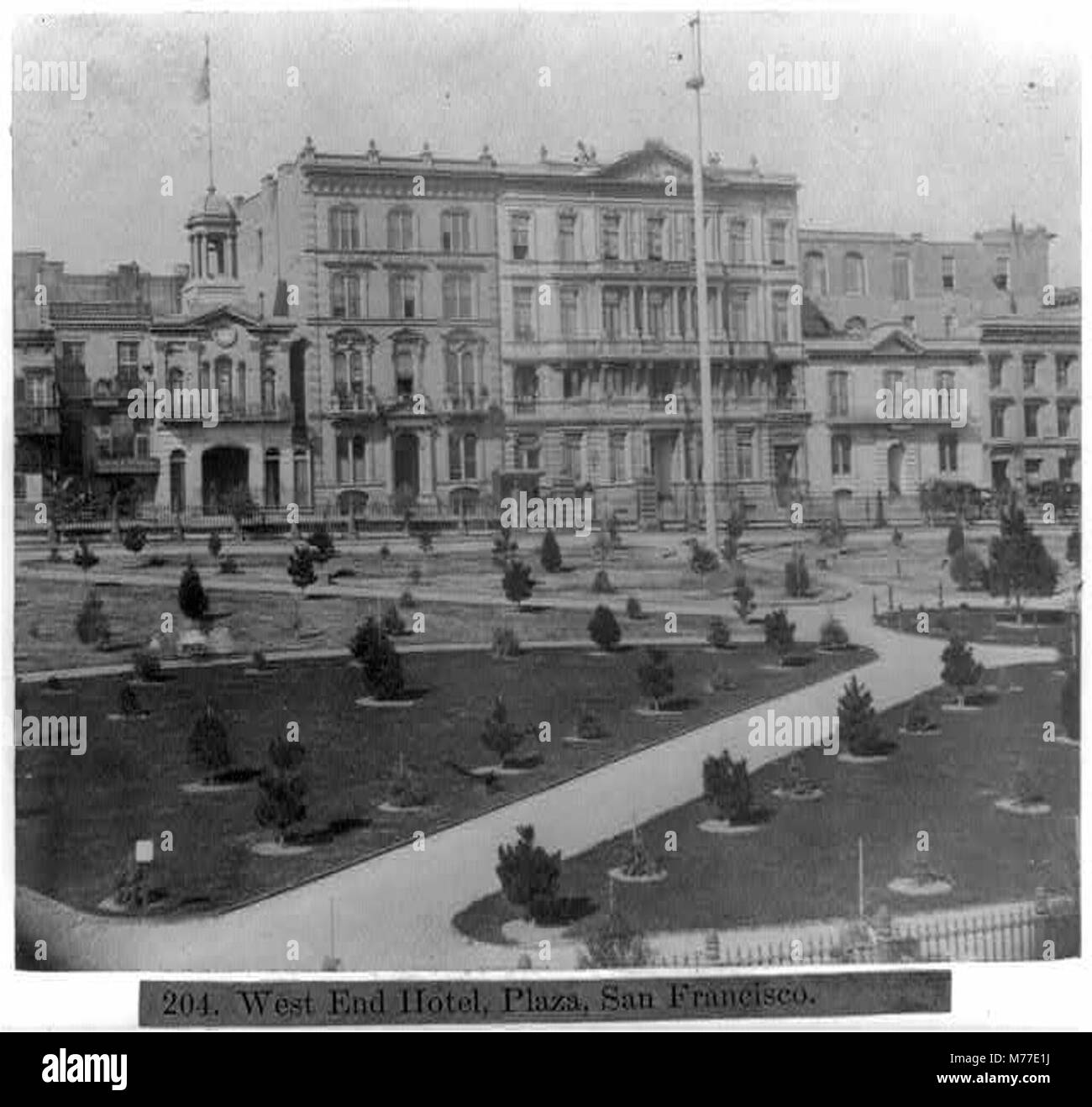 This image shows the West End Hotel located in Plaza, San Francisco ...