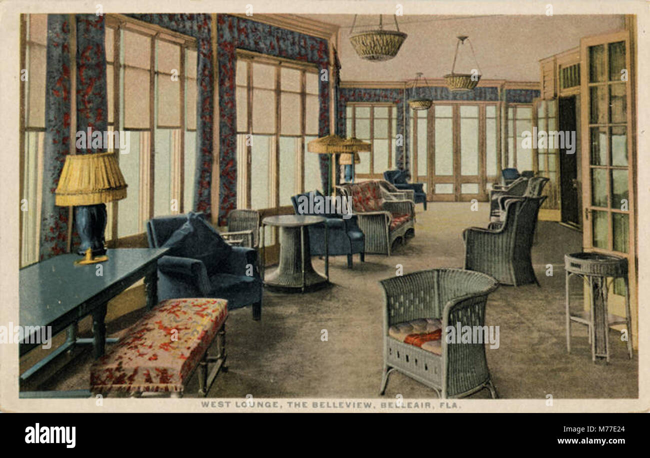 A photograph of the West Lounge in The Belleview, capturing the ...