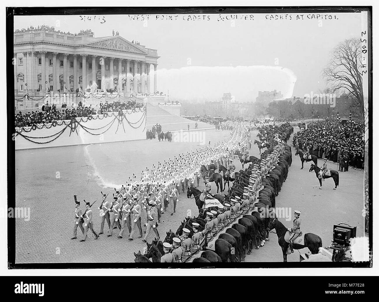 West Point and Culver Military Academy cadets are photographed together ...
