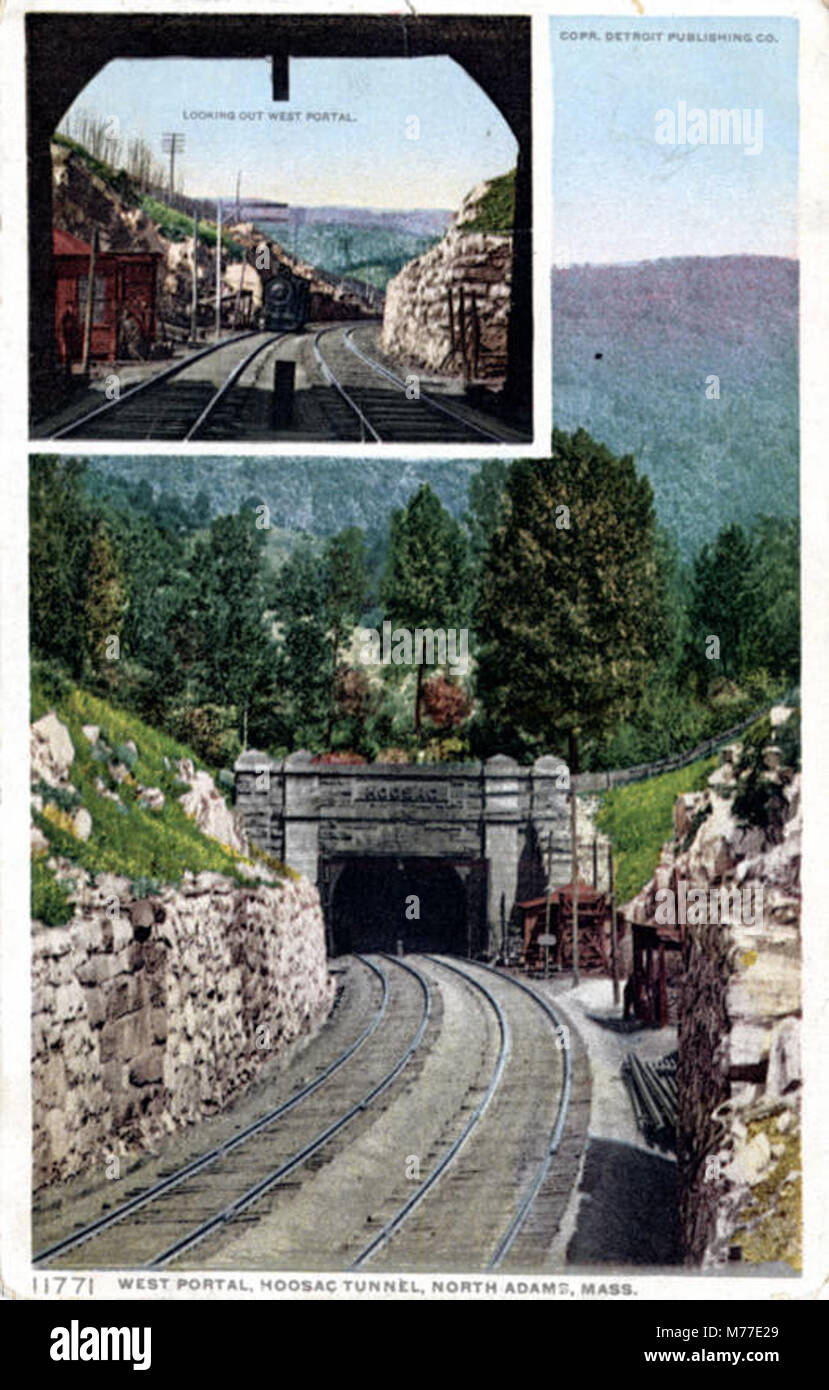 A photograph of the West Portal of the Hoosac Tunnel, an engineering ...