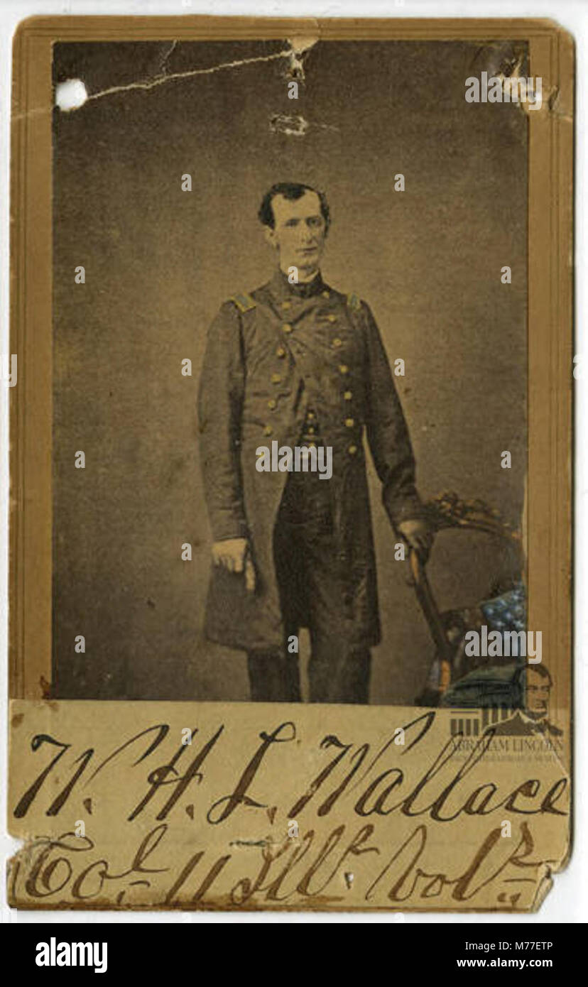 A portrait of William H. L. Wallace, likely a notable figure in ...
