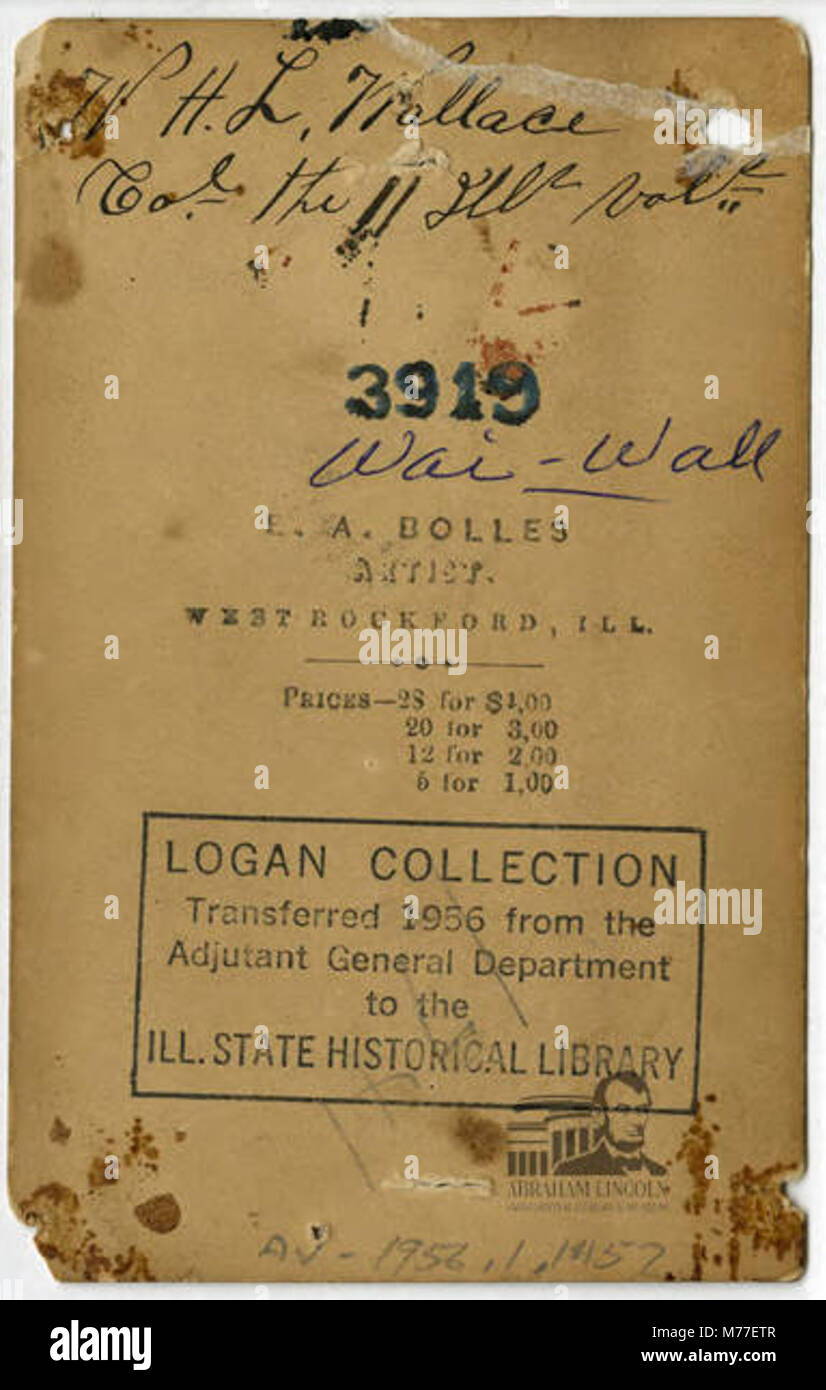 A historical portrait or photograph of William H. L. Wallace ...