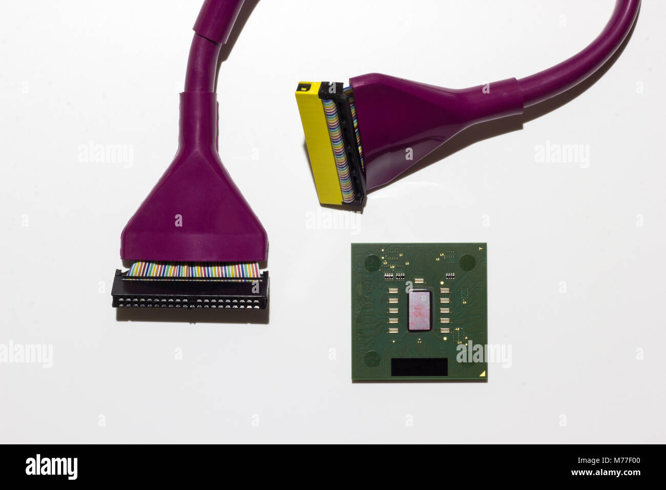 Computer Hardware on white background concept close up Stock Photo - Alamy