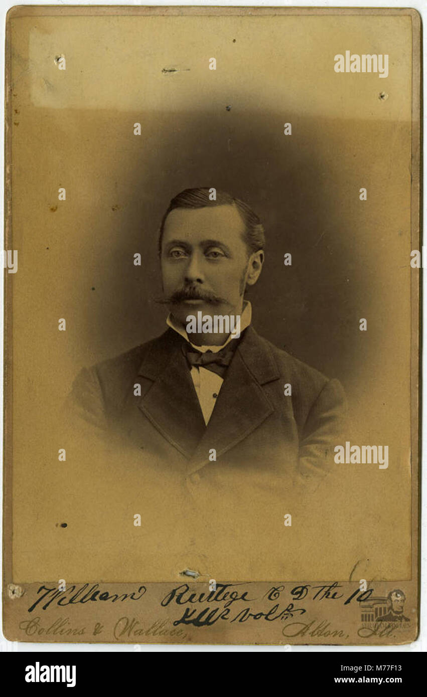 Portrait of William Rutledge, featuring a formal, historical photograph ...