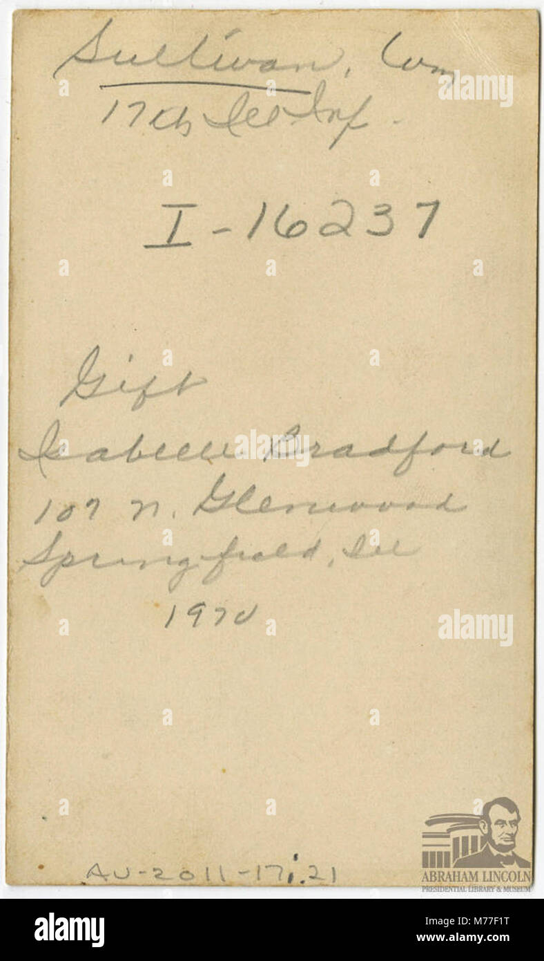 A portrait of William Sullivan, likely a figure in American labor or ...