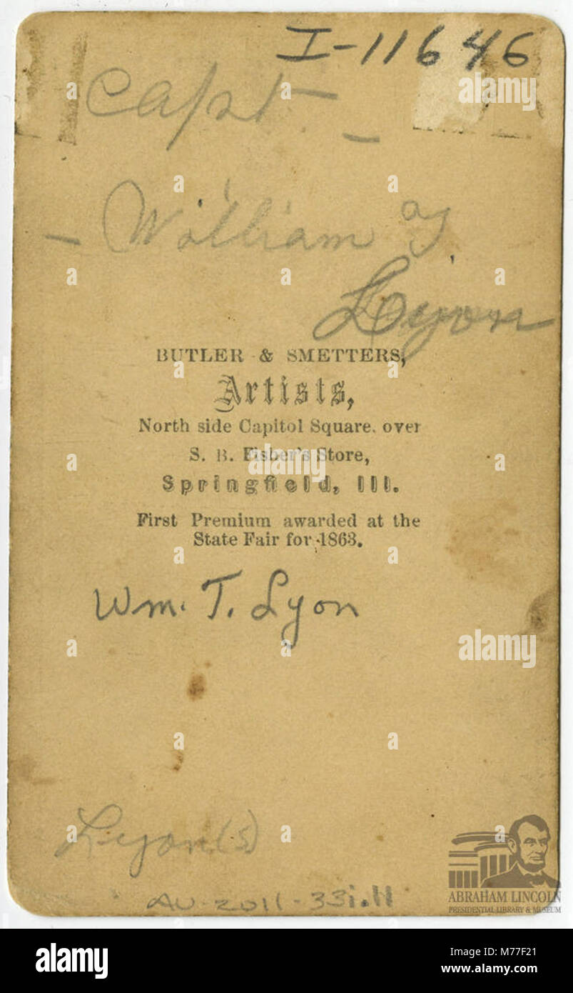 A portrait of William T. Lyon, captured for historical record. The ...
