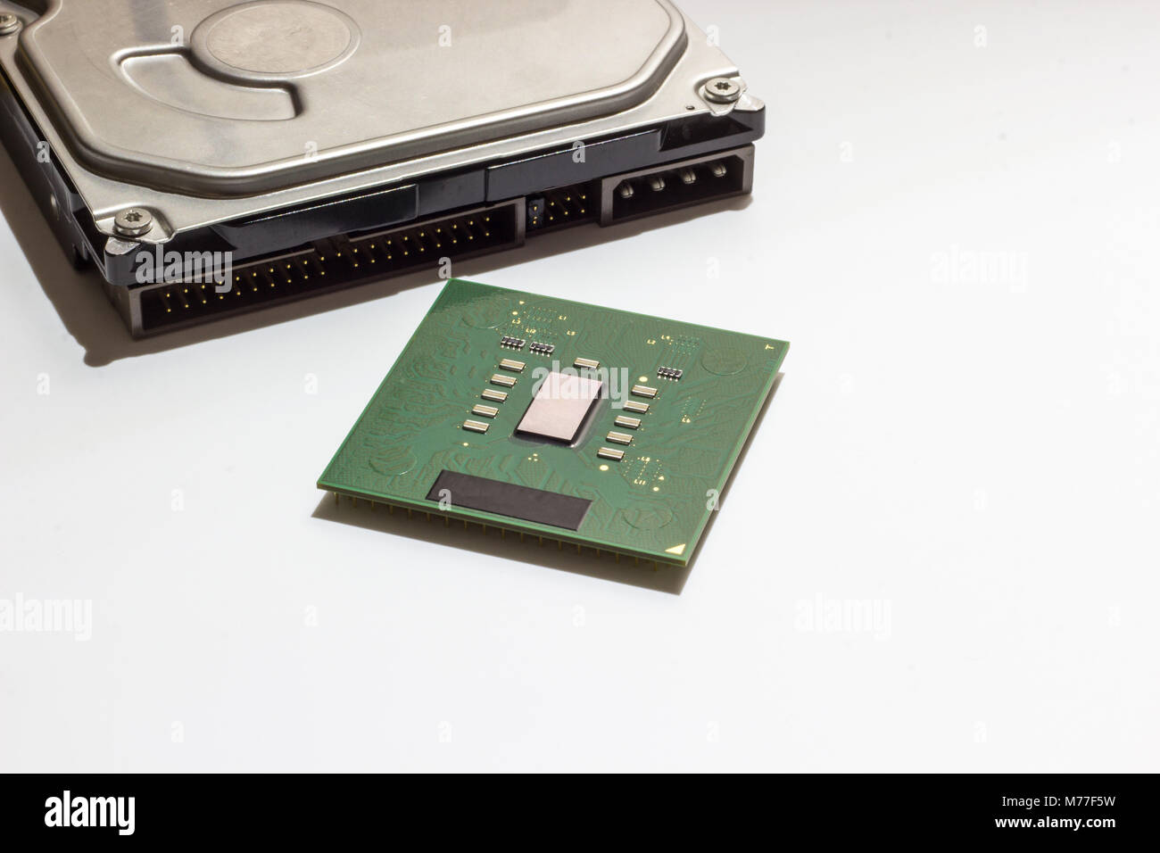 Computer Hardware on white background concept close up Stock Photo - Alamy