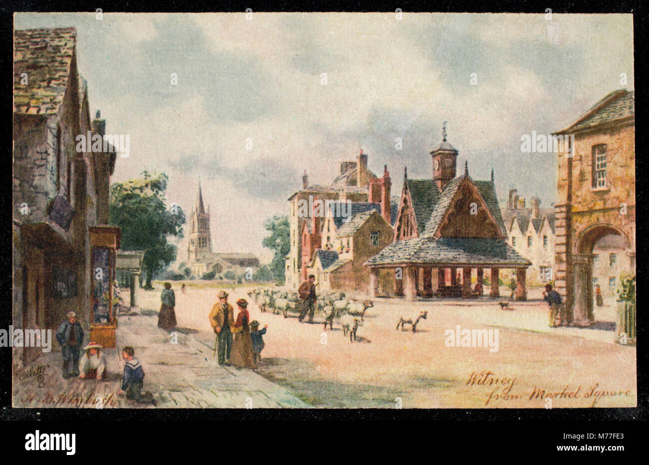 A view of Witney from Market Square, showcasing the town’s architecture ...