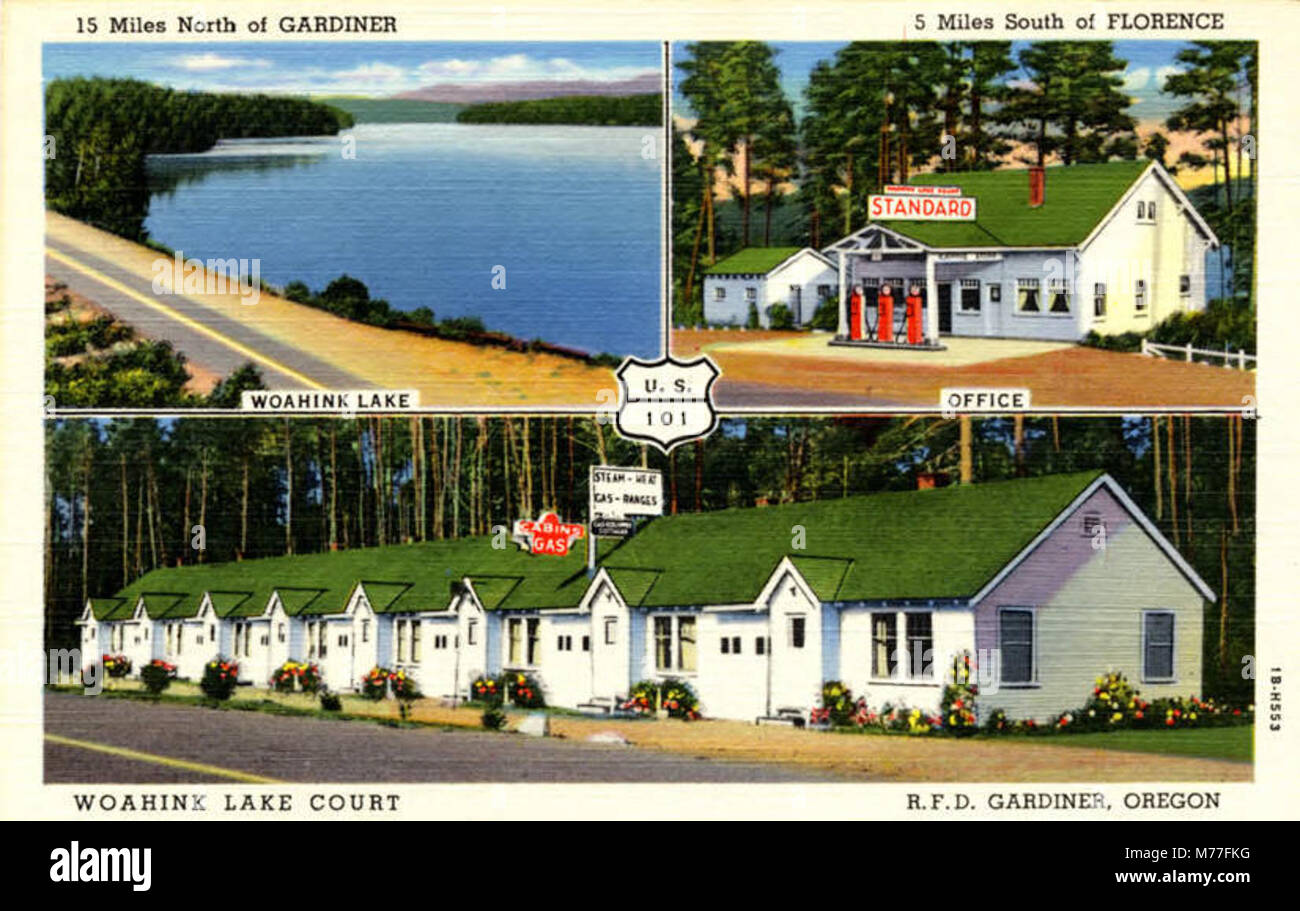 This image captures Woahink Lake Court, a residential or scenic area ...