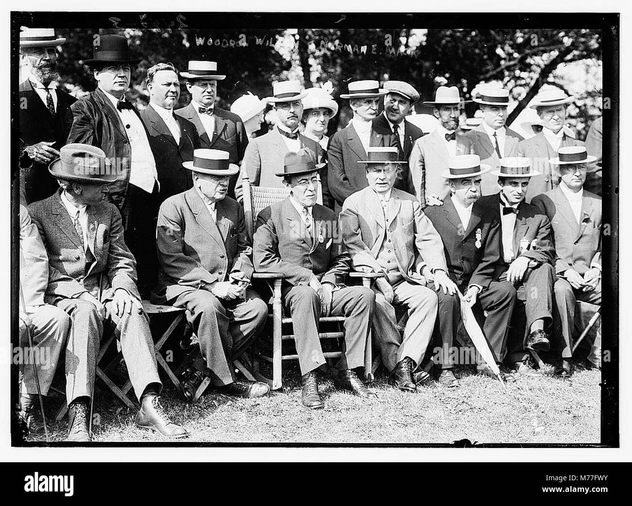 A portrait of Woodrow Wilson, the 28th President of the United States ...