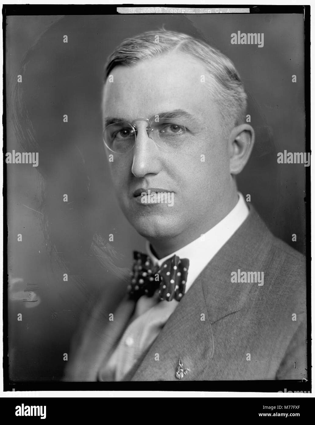 A portrait of Honorable C.A. Woodrum, highlighting his role and ...