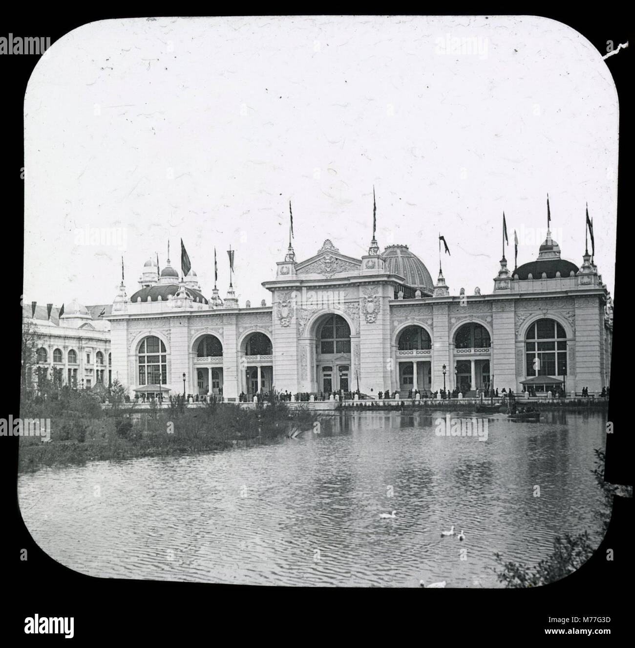 A lantern slide of the Mines and Mining Building at the 1893 World's ...