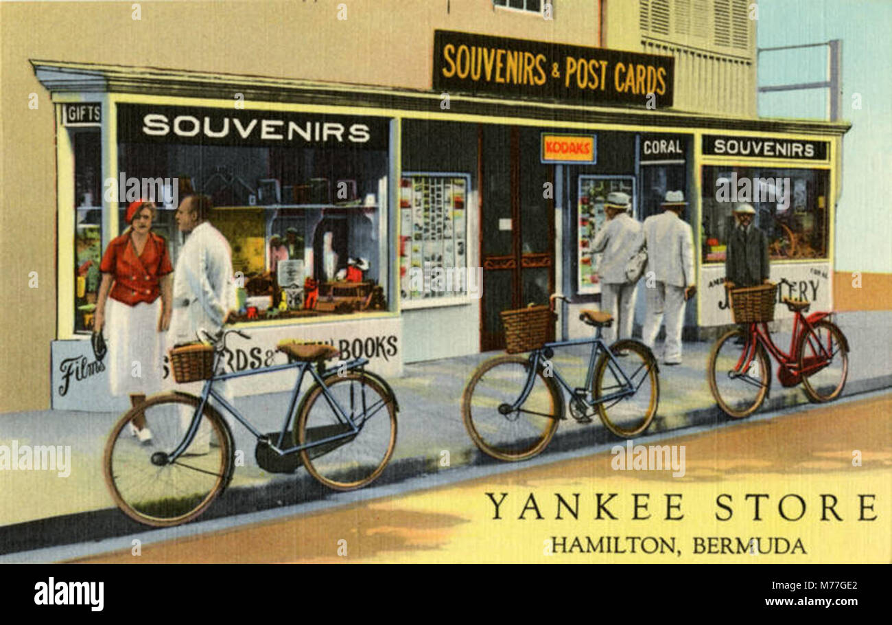 The Yankee Store, located at No. 233, displays a collection of ...
