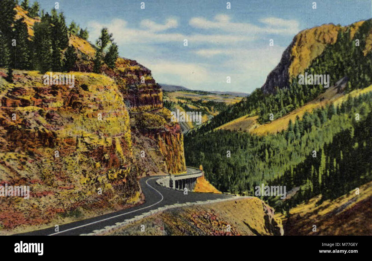 Golden Gate Canyon in Yellowstone National Park is captured in this ...