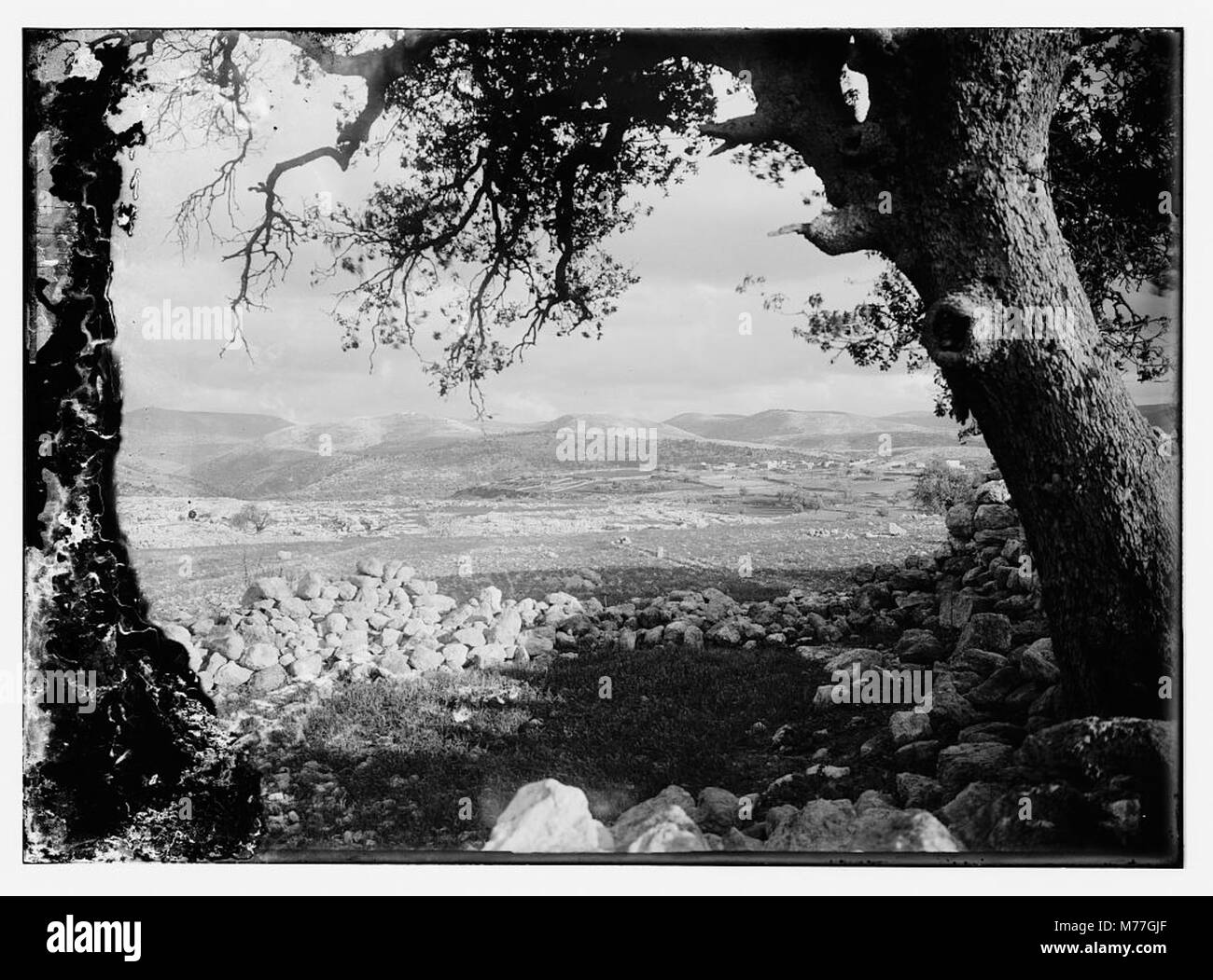 This image shows a panoramic view of Bethlehem, depicting both the ...