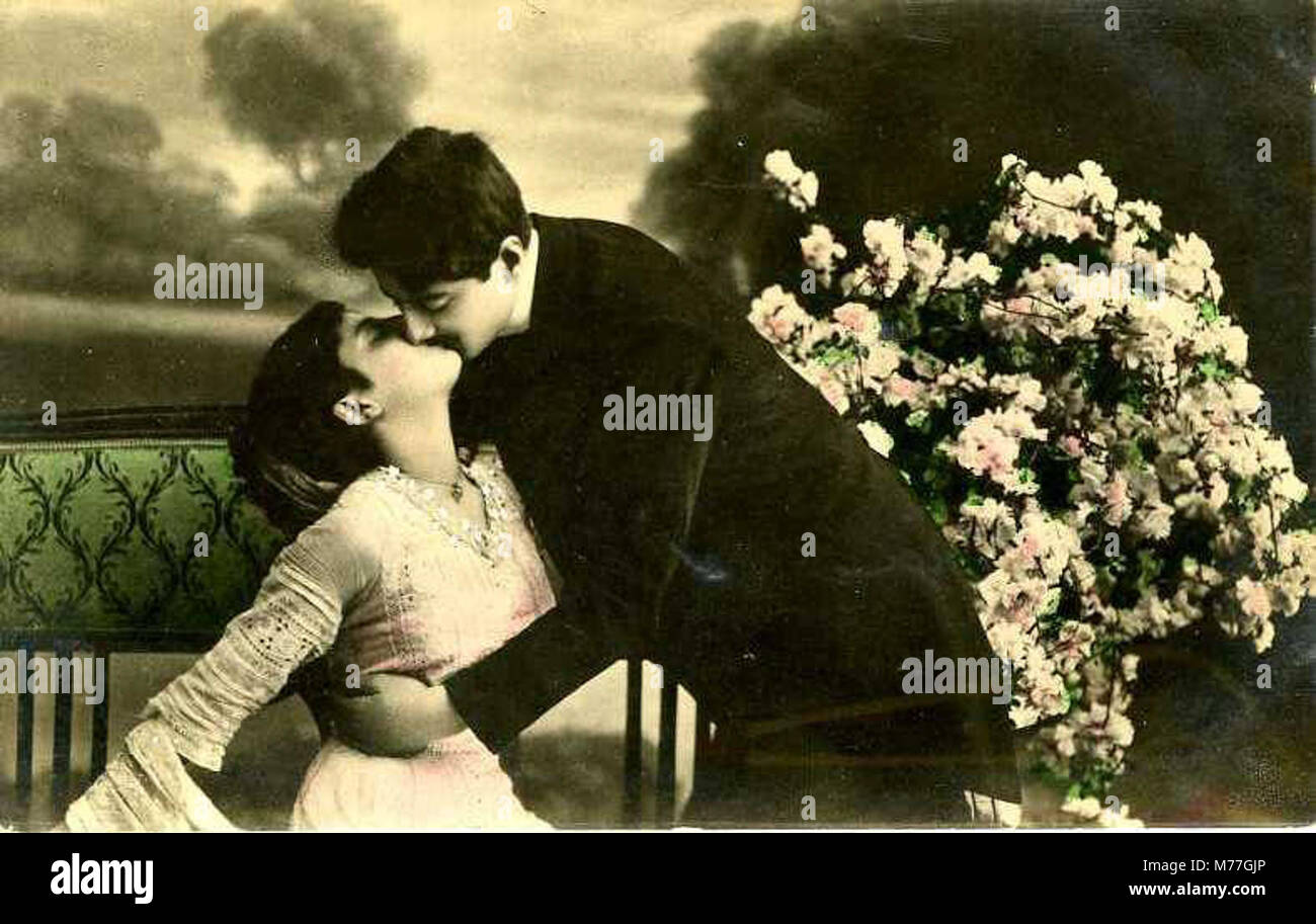 Couple kissing book stock photography hi-res stock photography and ...