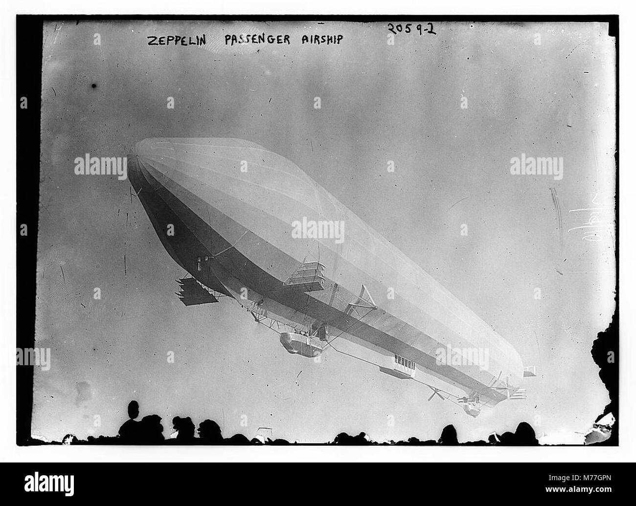 The Zeppelin passenger airplane is a unique early model of air travel ...