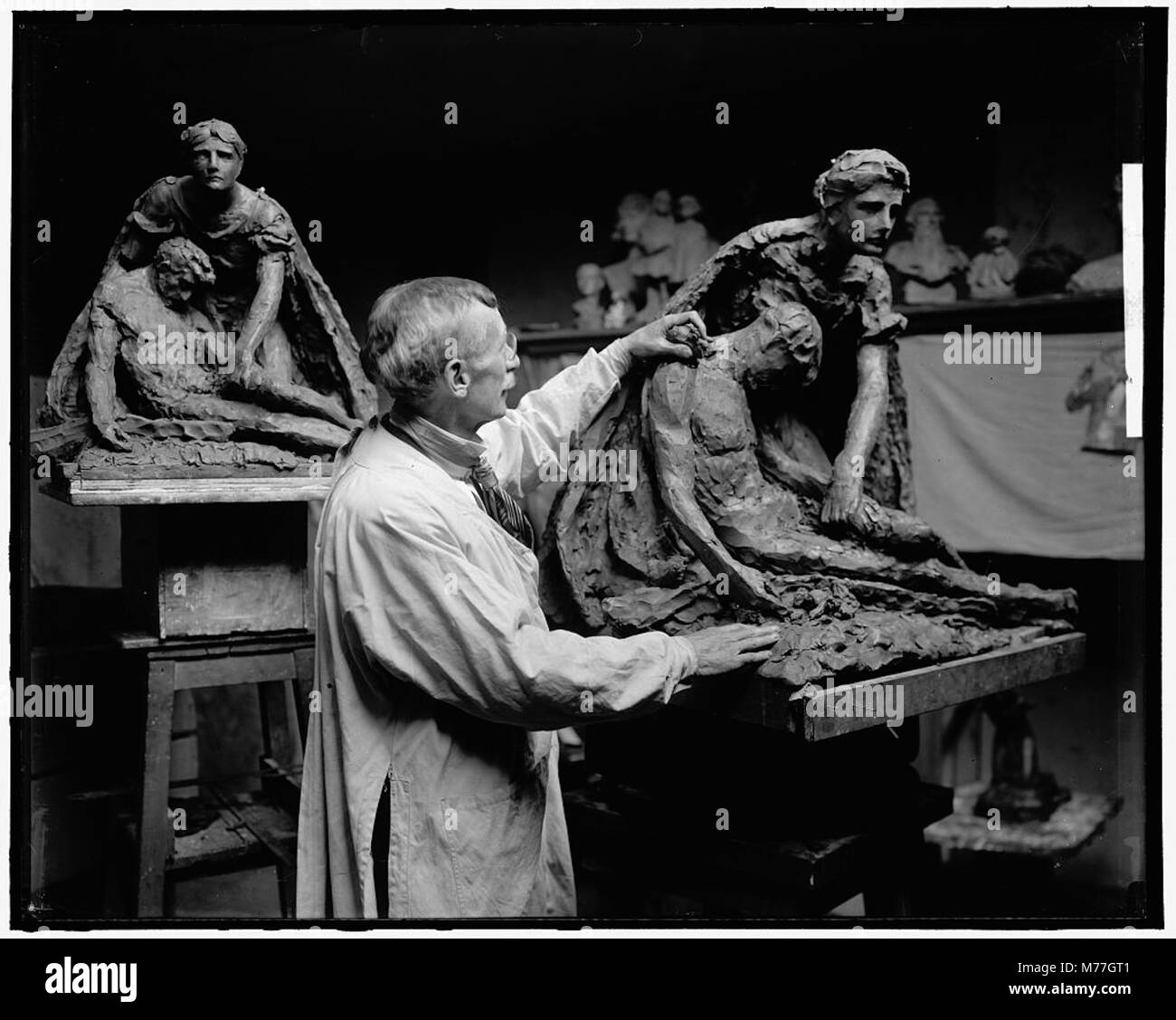 A portrait of Julian Zolnay, a noted sculptor and artist, known for his ...