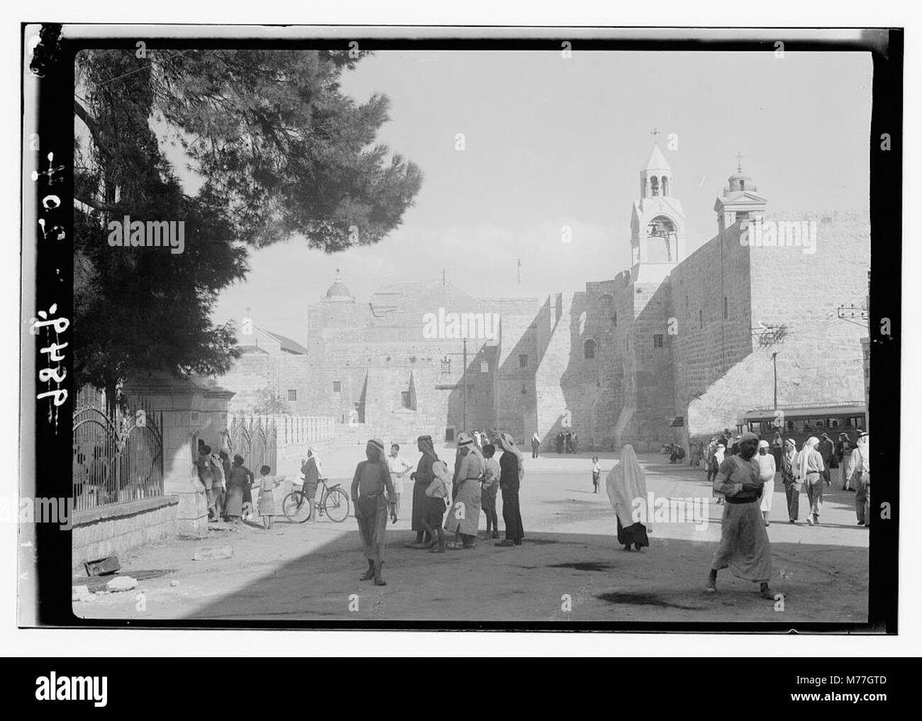 A view of Bethlehem and its surroundings, focusing on the Church of the ...