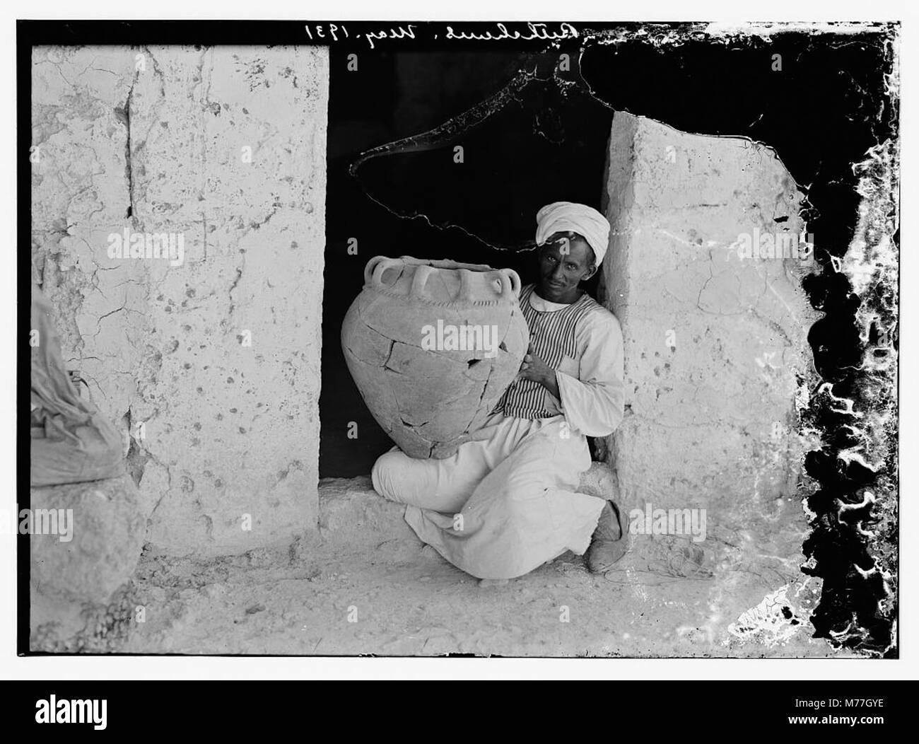 A photograph from 1931 showing the city of Beth Shemesh, offering a ...