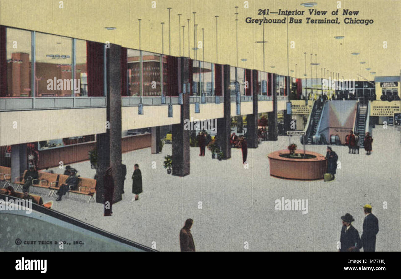 An interior view of the newly constructed Greyhound Bus Terminal in ...