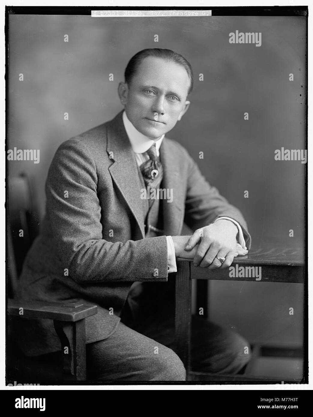 A portrait of Theodore G. Bilbo, capturing him in a formal pose. The ...