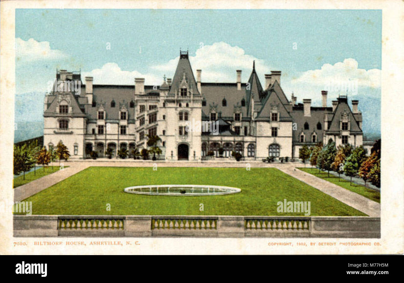 A photograph of the Biltmore House, located in Asheville, North ...