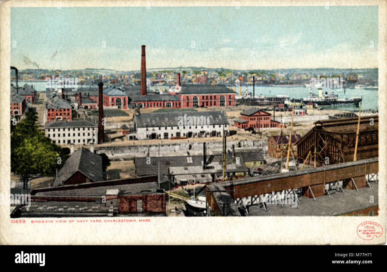 A bird’s-eye view of the U.S. Navy Yard, capturing the layout and ...