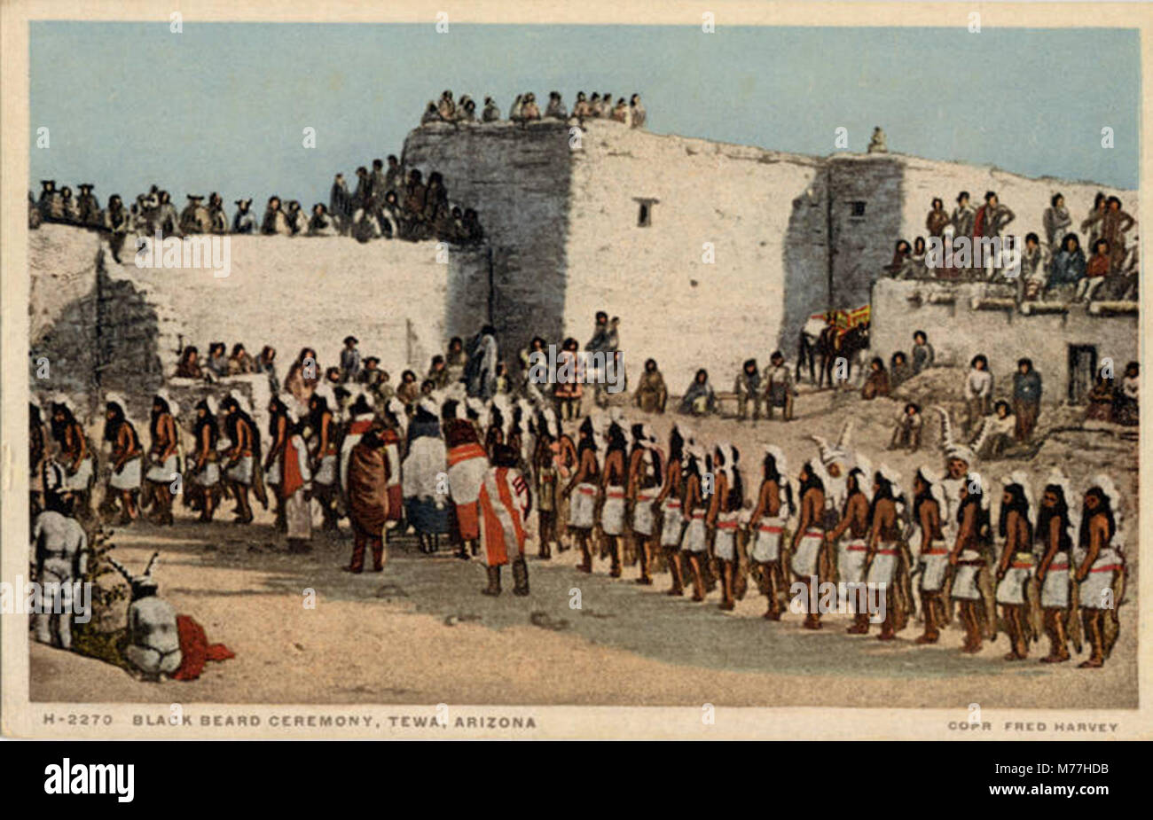 This photograph captures the Black Beard Ceremony held in Tewa, Arizona ...